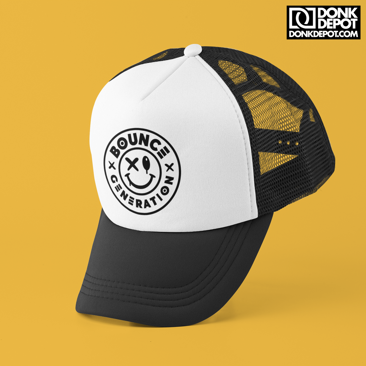 Bounce Generation Trucker Cap (BLACK LOGO) – Donk Depot