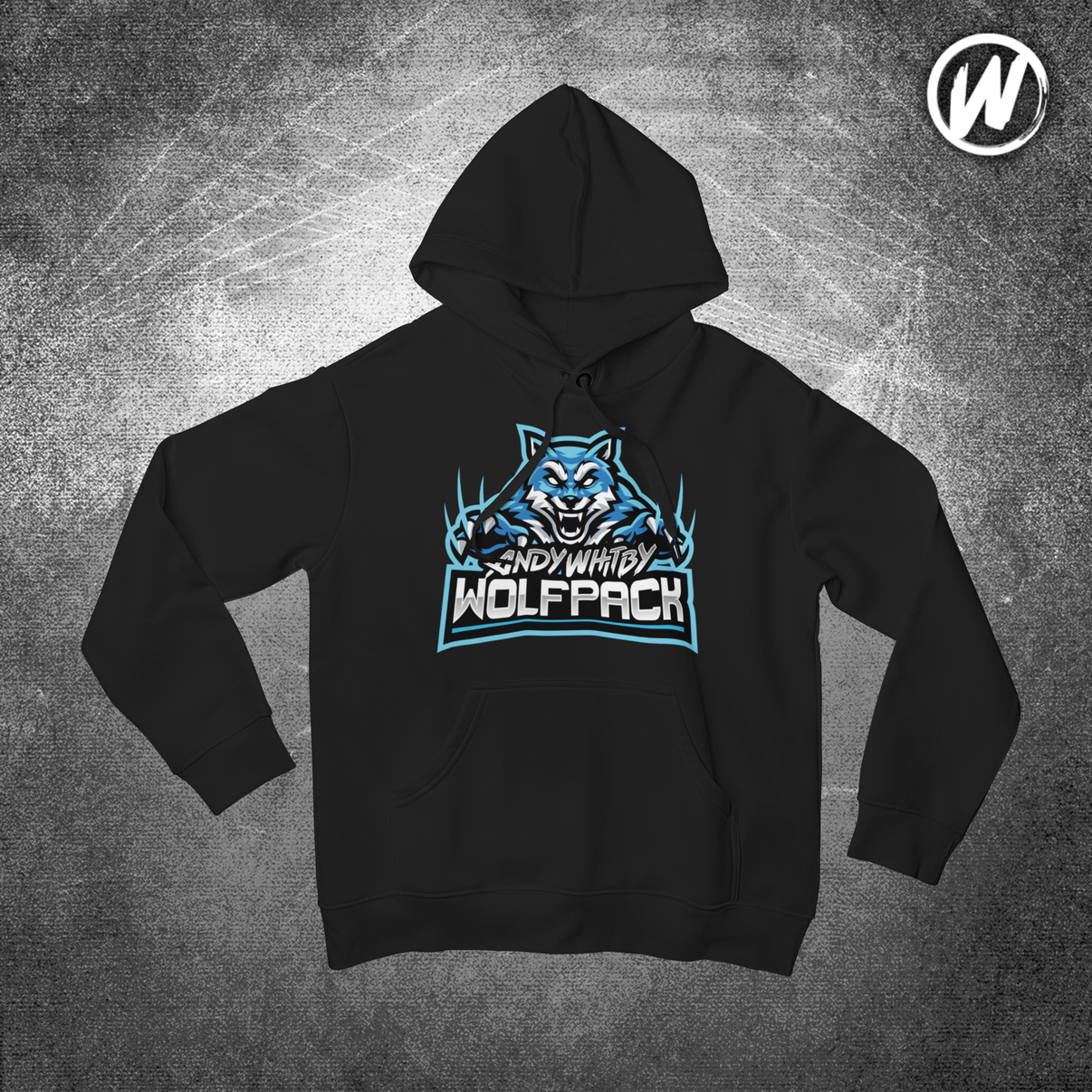 Wolfpack Black Hoodie (Blue logo) – Donk Depot