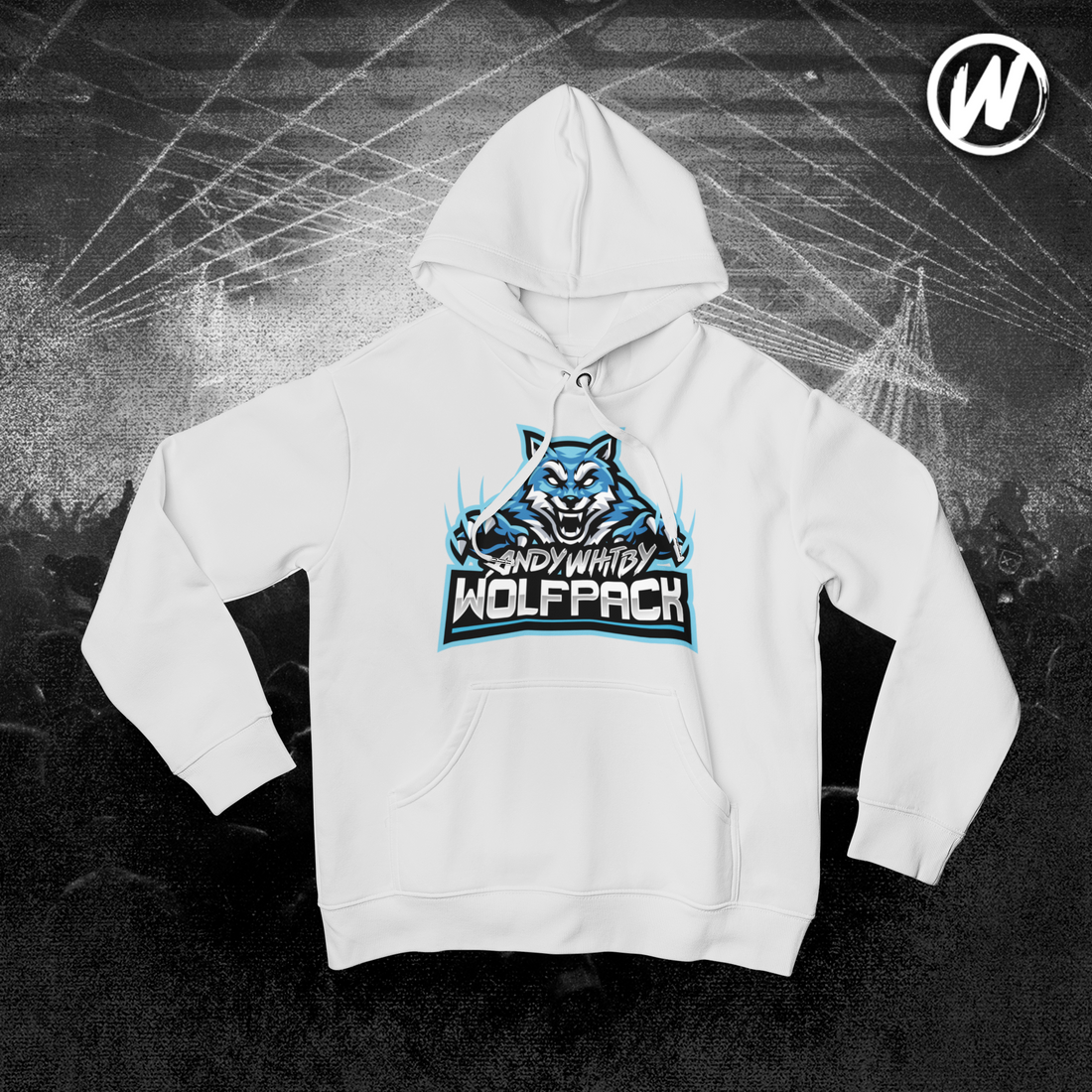 Wolfpack Grey Hoodie (blue logo) – Donk Depot
